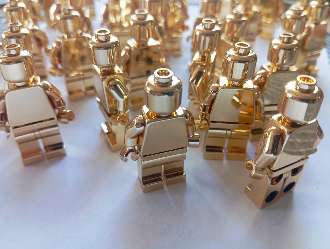 Lego Minifigure Chrome Gold - NEW Custom - Price for 1 Piece - Etsy