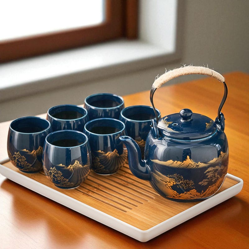 Bamboo Porcelain Teapot - Etsy UK