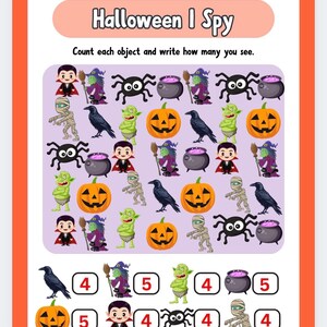 Halloween I Spy Printable Game | Preschool, Homeschool & Classroom ...