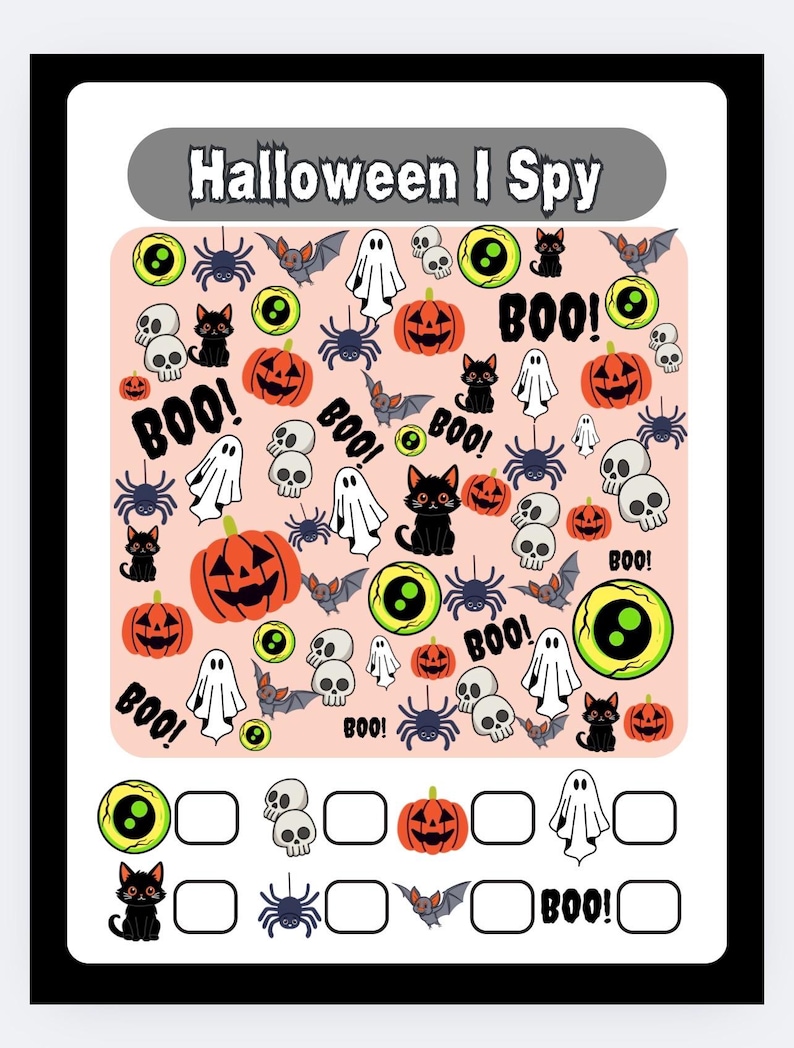 Halloween I Spy Printable Game | Preschool, Homeschool & Classroom ...