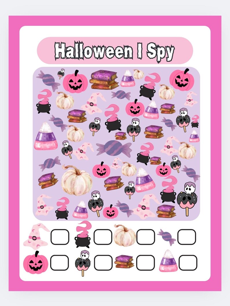 Halloween I Spy Printable Game | Preschool, Homeschool & Classroom ...