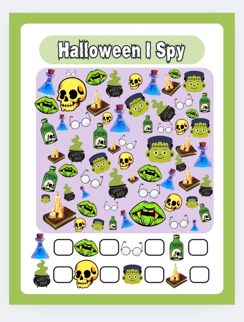 Halloween I Spy Printable Game | Preschool, Homeschool & Classroom ...