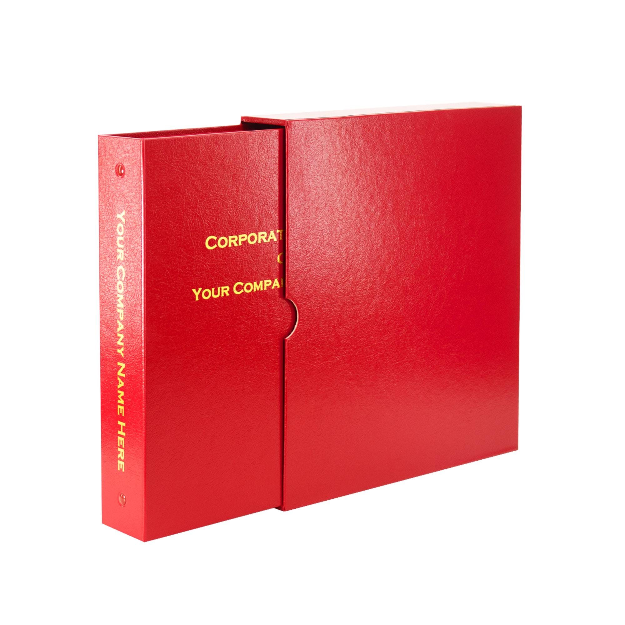 Custom Business Binder Portfolio With Slipcase – Corporate Record Book ...
