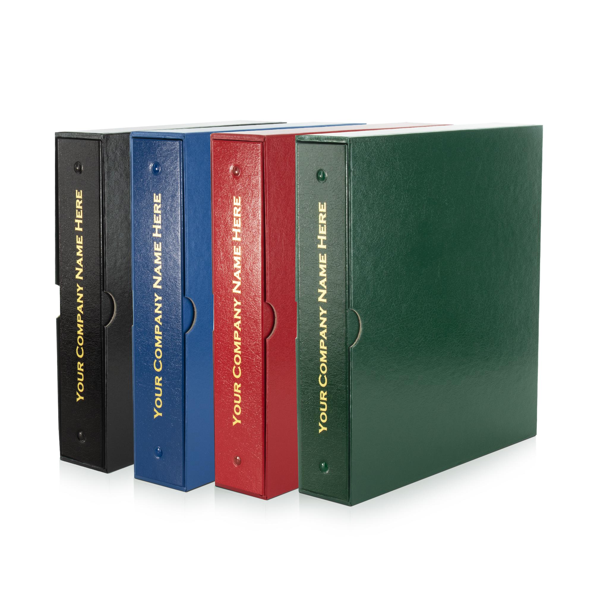 Custom Business Binder Portfolio With Slipcase – Corporate Record Book ...