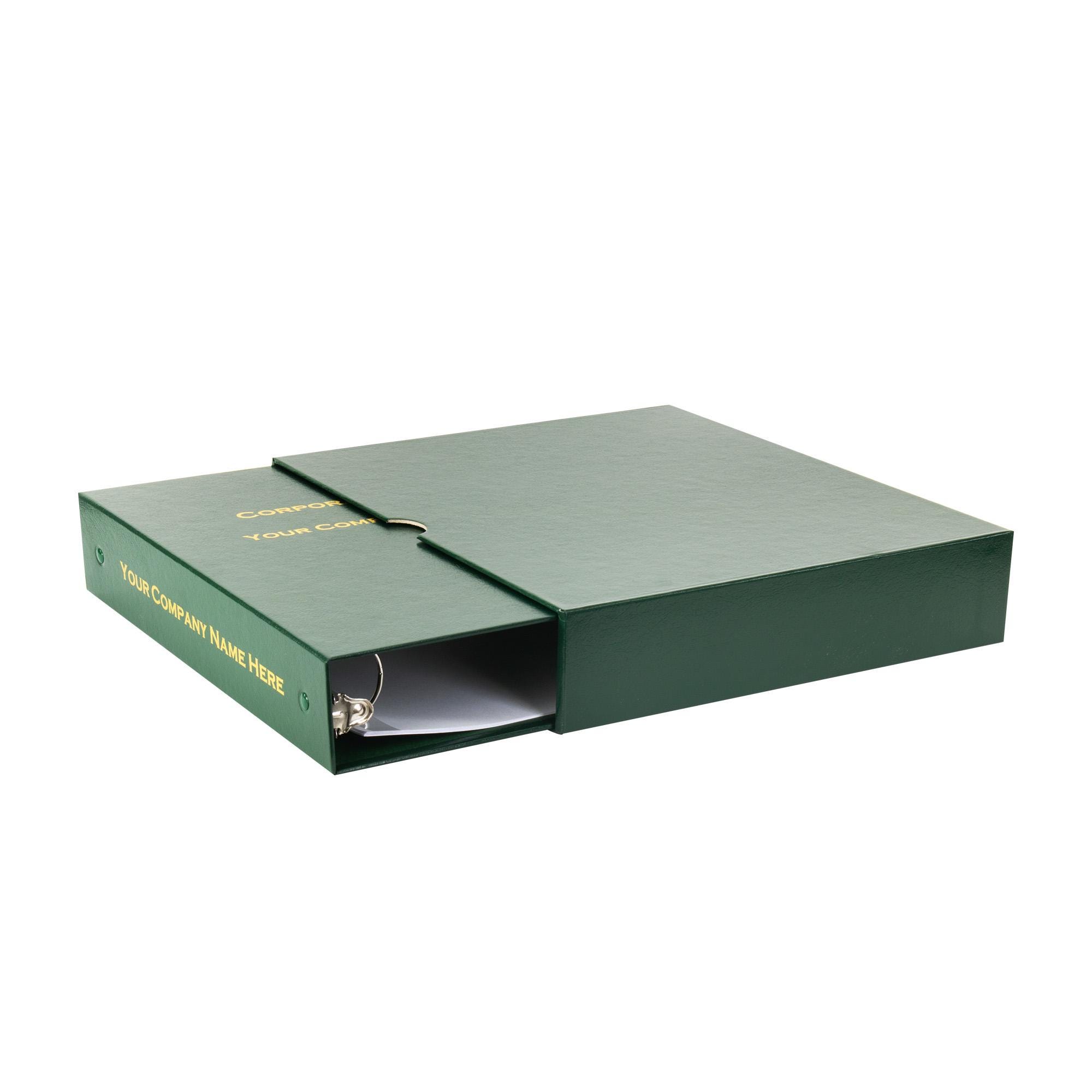 Custom Business Binder Portfolio With Slipcase – Corporate Record Book ...