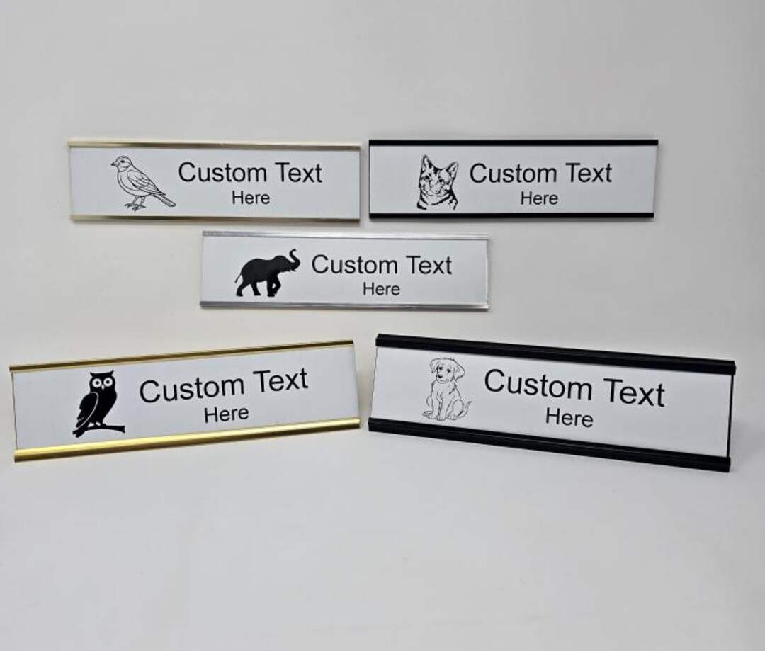 Personalized Animal Name Plate – Custom Desk or Door Sign - Etsy