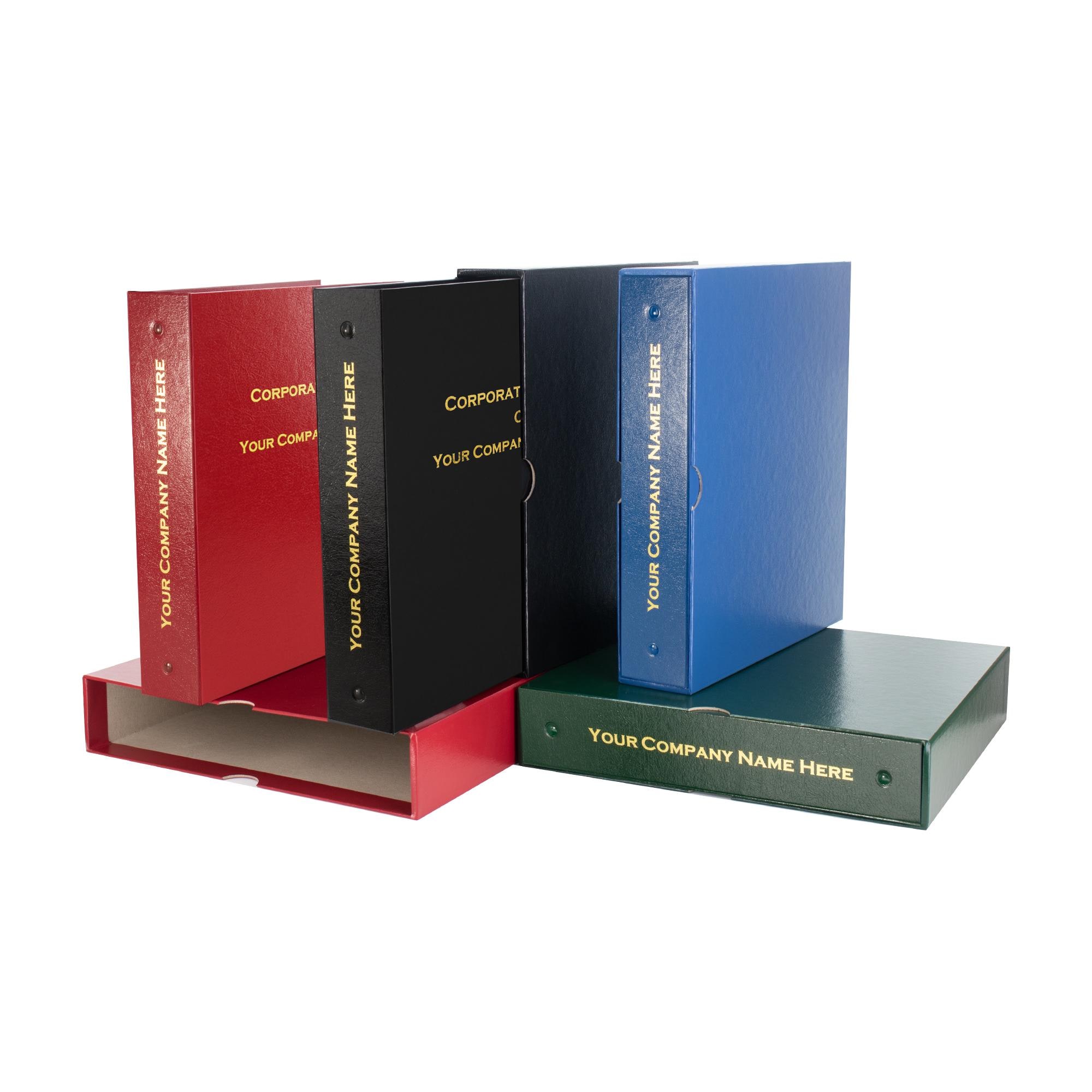 Custom Business Binder Portfolio With Slipcase – Corporate Record Book ...