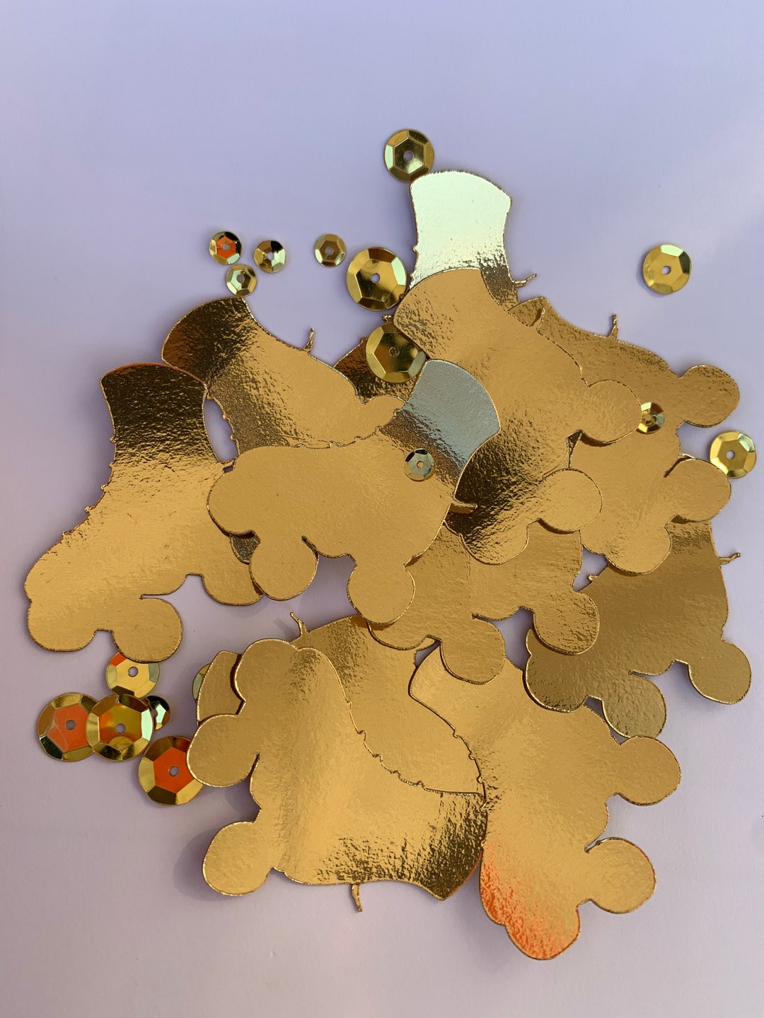 Roller Skate Gold Confetti Pieces, Roller Skating Cut Out Table Toss 90 ...