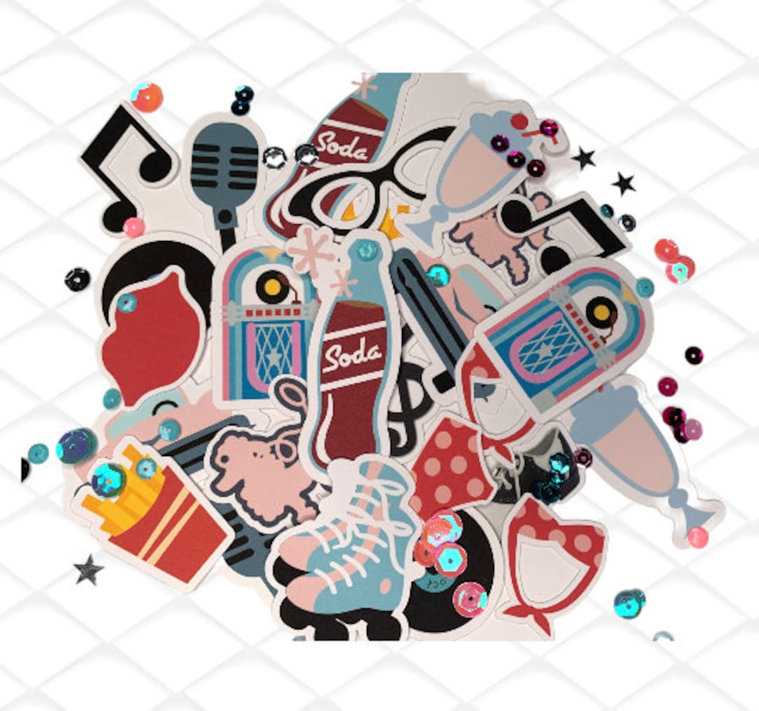 50's Sock Hop - Soda Shop -retro Diner Confetti Cutout Table Top ...