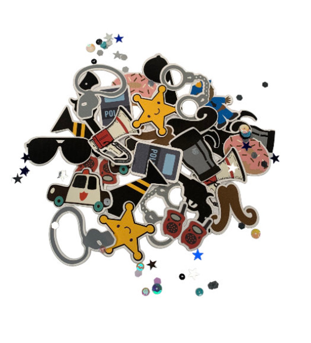 POLICEMAN/POLICE WOMAN. Law Enforcement Confetti Cutout Table Top ...