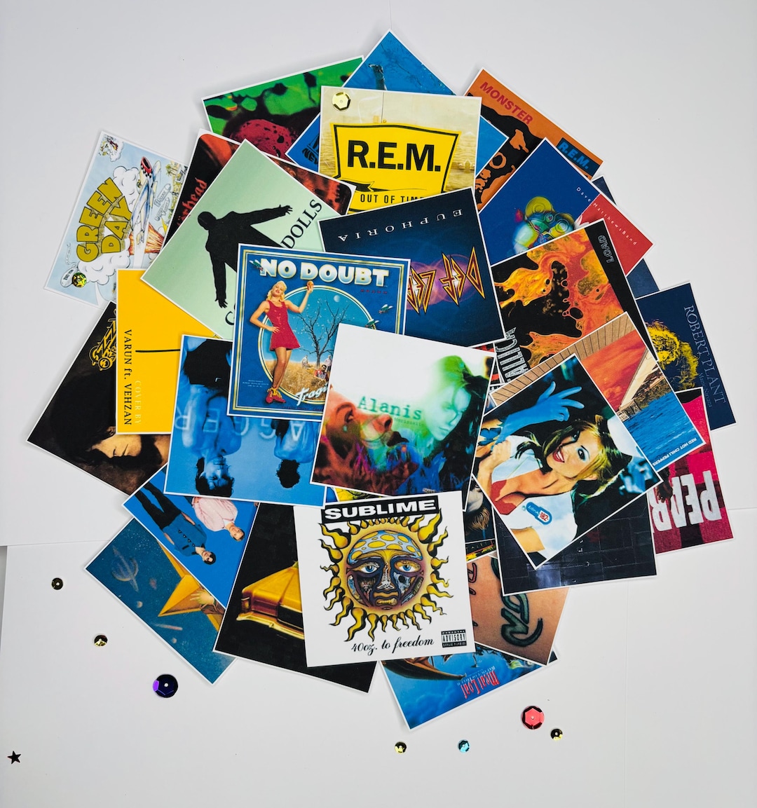 ROCK BAND 90's 3x3 Album/cd Cover Table Toss Confetti Decorations.music ...