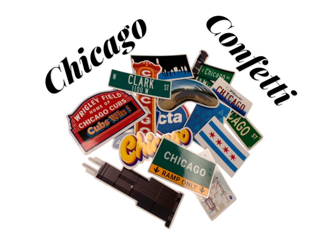 CHICAGO Theme Landmark Confetti Table Toss 38pcs Party Decorations ...