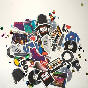 80's Confetti Variety Toss 66 Pc Confetti Cut Outs Party Decor. Old ...