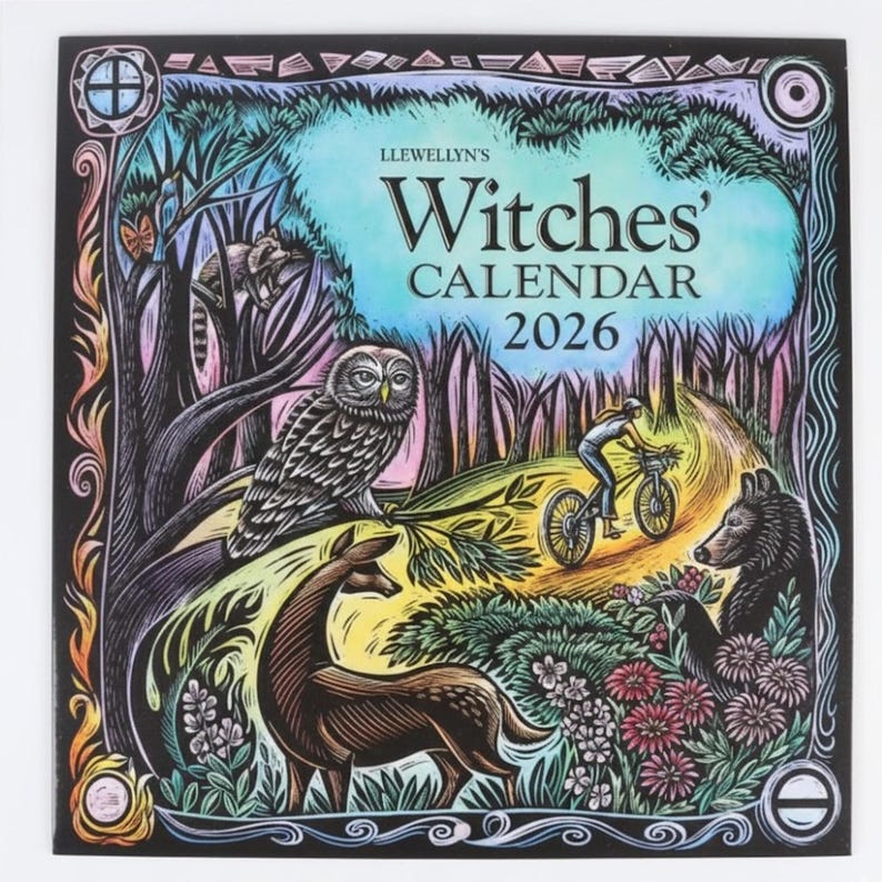 Witches’ Calendar 2026 – Mystic Witch Art Wall Calendar, Moon & Nature ...