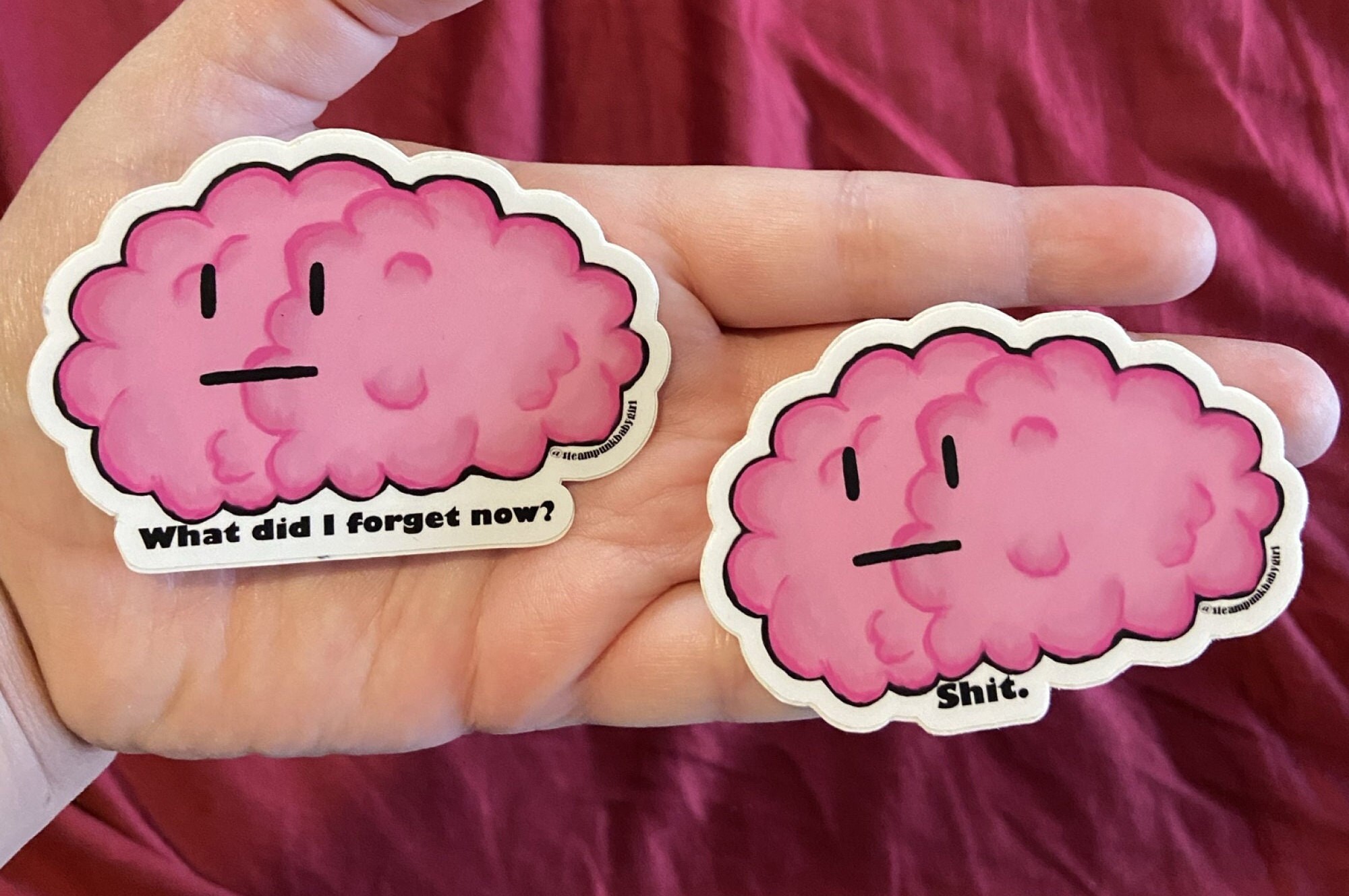 ADHD Brain Stickers Two Options / What Did I Forget Now / - Etsy