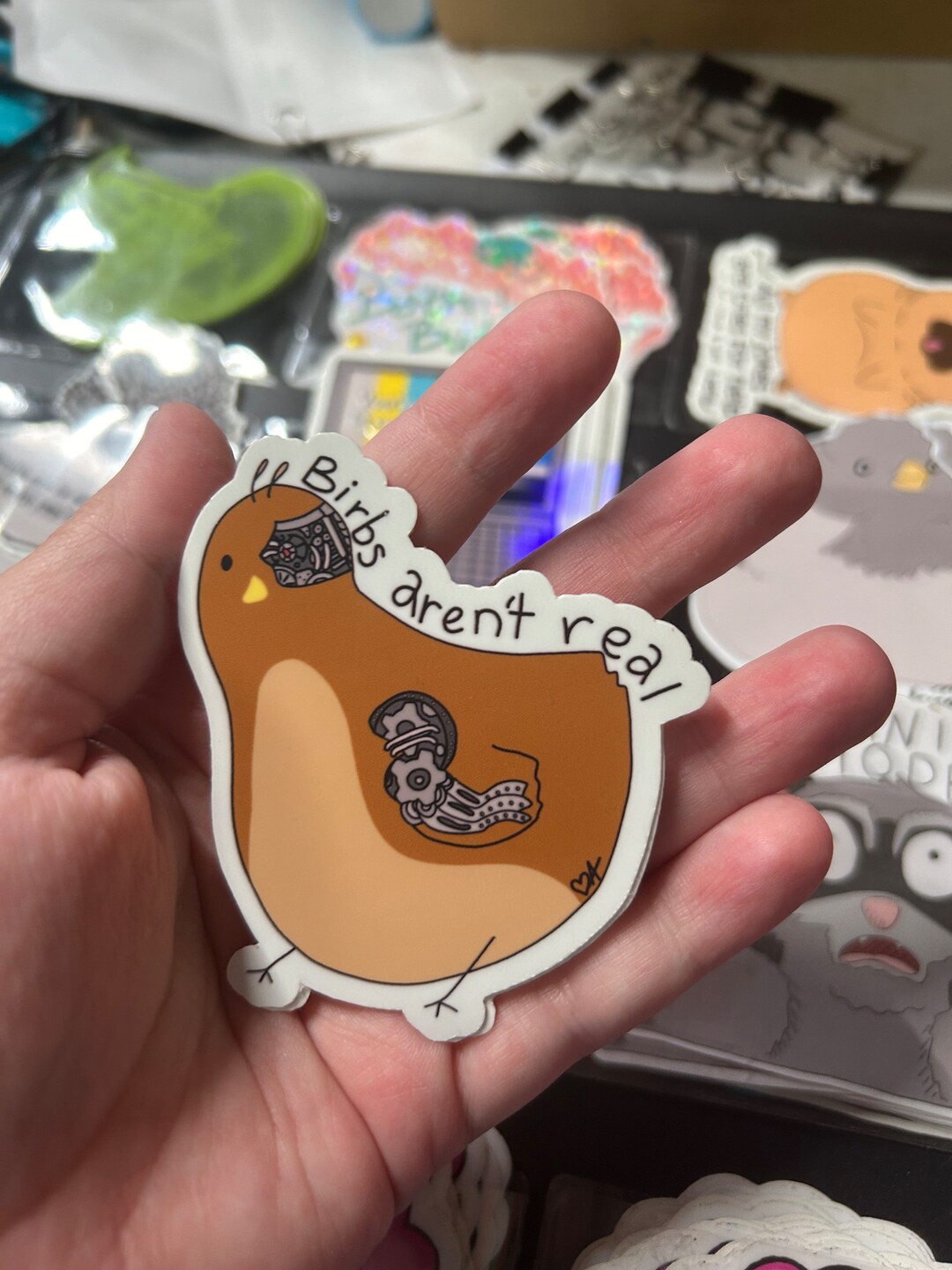Birbs Aren’t Real Cyborg Bird Waterproof Sticker / Laptop Decals / Bird ...