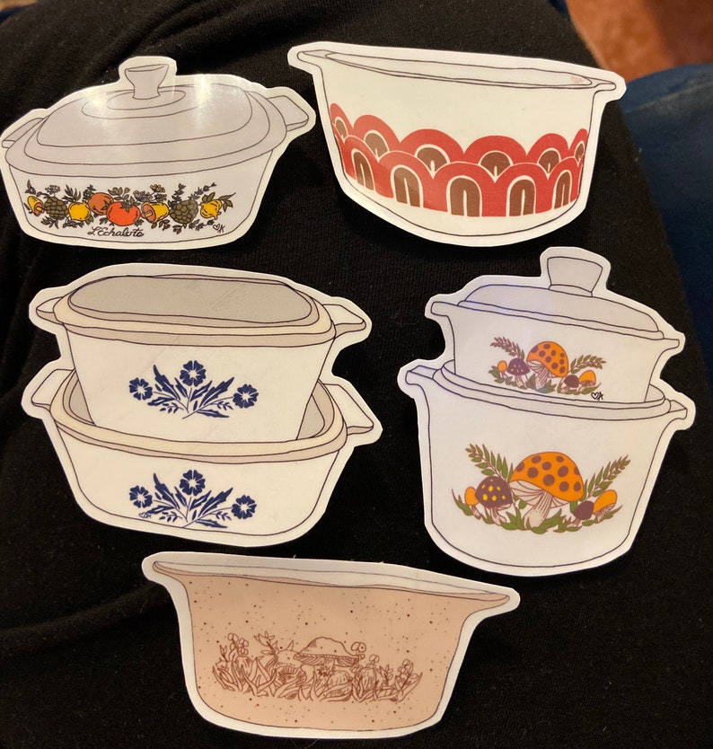 Vintage Pyrex Casserole Dish Vinyl Stickers by Steampunk - Etsy