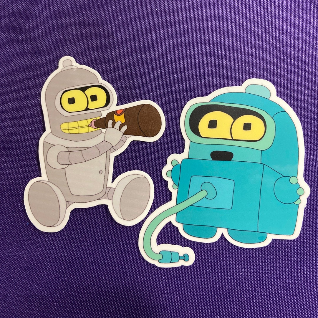 Baby Bender and Bender's Son From Futurama Vinyl Stickers by Steampunk ...