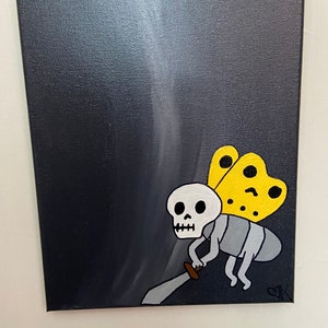 Skeleton Butterfly Adventure Time Art Print - Fandom Art Print - Nerdy ...