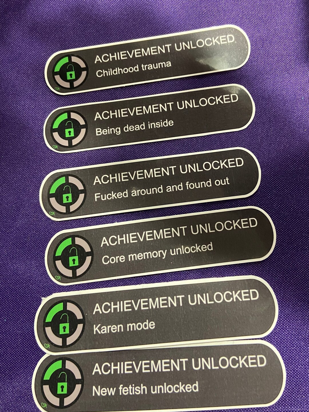 Achievement Unlocked Sticker 6-pack / Funny Xbox Inspired Achievement ...