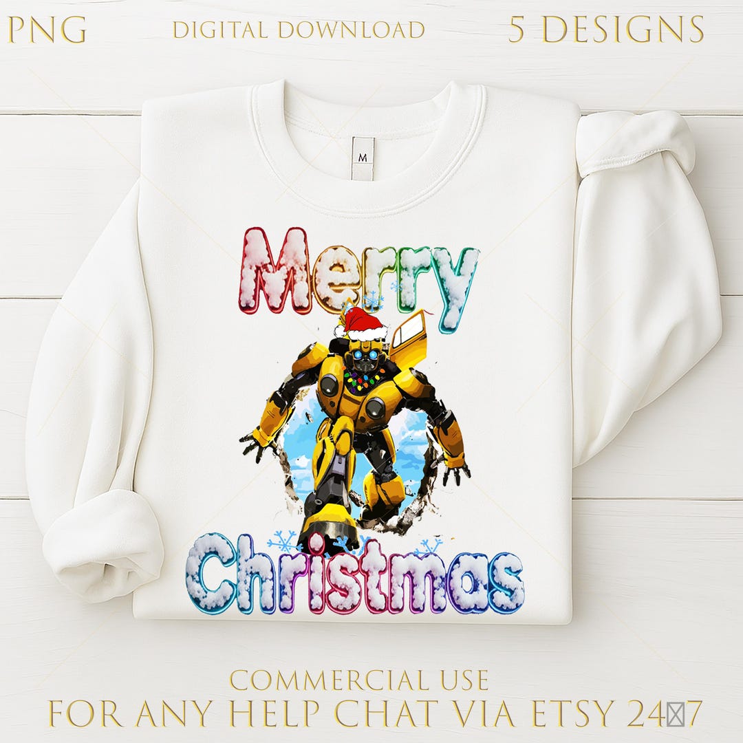 Christmas Transformers Bumble Bee With Santa Png Svg Transparent Xmas ...