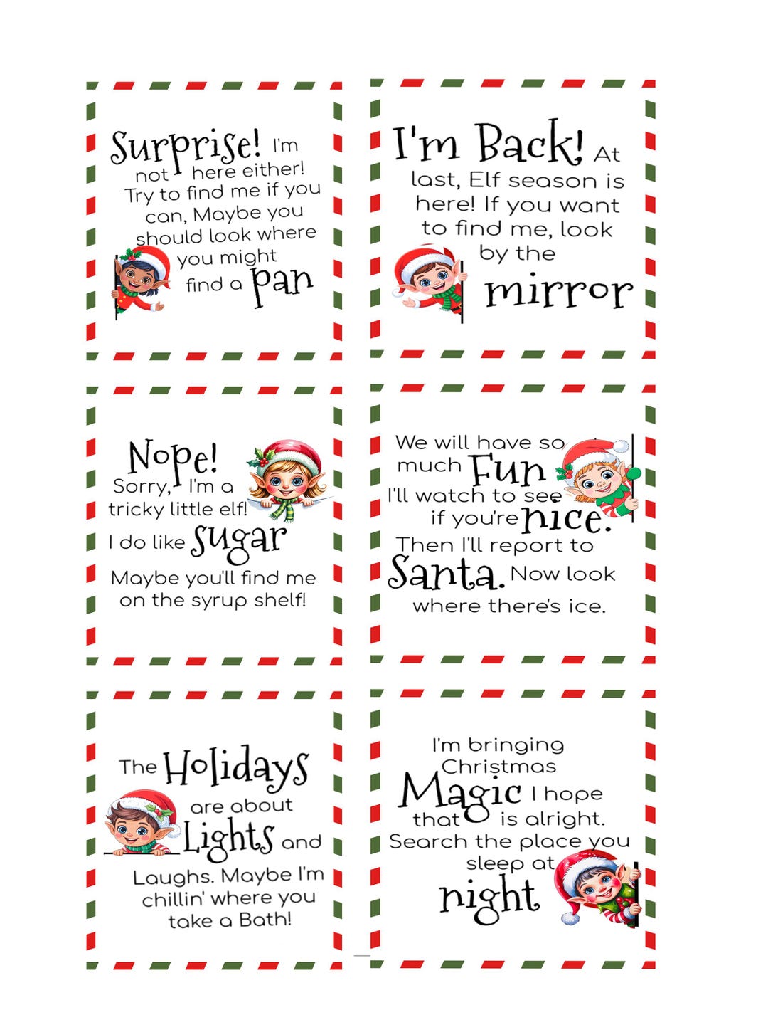 Elf Arrival Activity Christmas Elf Game Day 1, Great Addition to Any ...