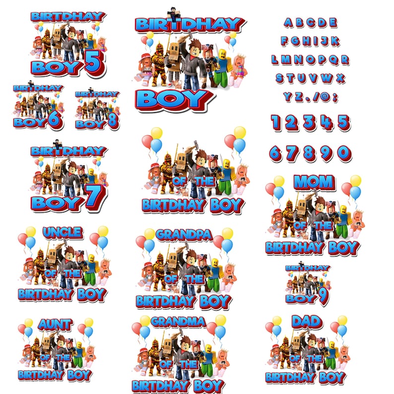 Roblox Tumbler Wrap PNG & SVG Bundle | Gamer Birthday Design (digital ...