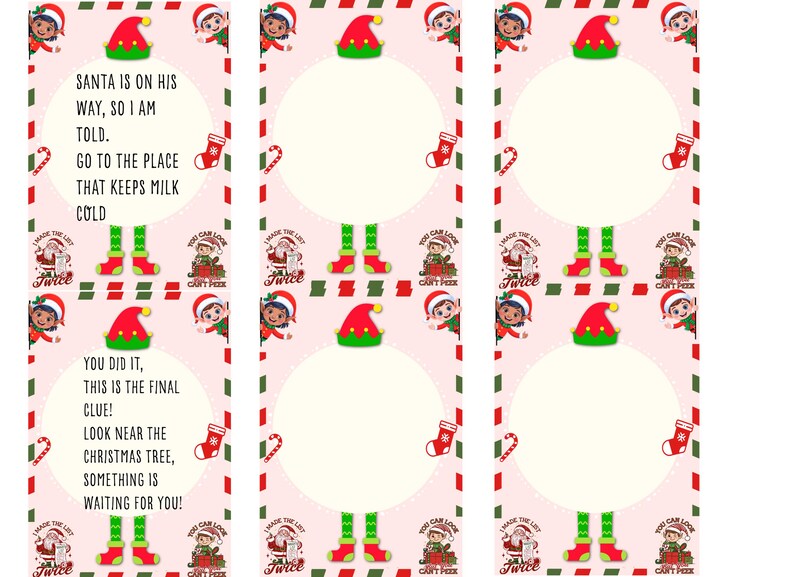 Christmas Elf Scavenger Hunt, Holiday Clues (digital Download) - Etsy