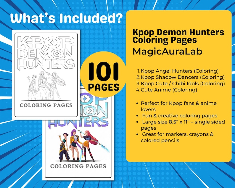 Páginas para colorear de Cazadores de Demonios del K-pop / 101 Animes ...