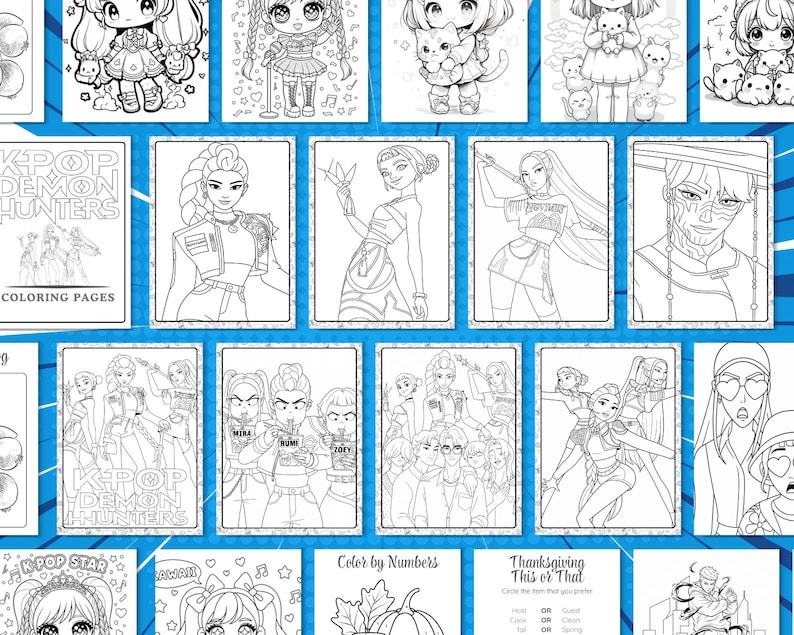 Páginas para colorear de Cazadores de Demonios del K-pop / 101 Animes ...