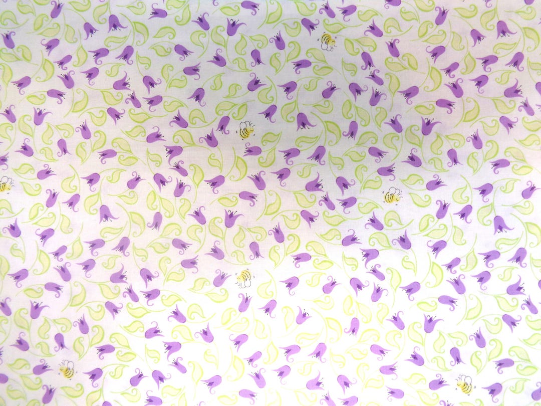 SUSYBEE Bird's Buddies 100% Cotton Fabric- Colorful Flowers-adorable ...