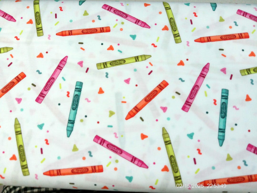 Color the World With Kindness Crayon Fabric-100% Cotton Fabric Line by ...