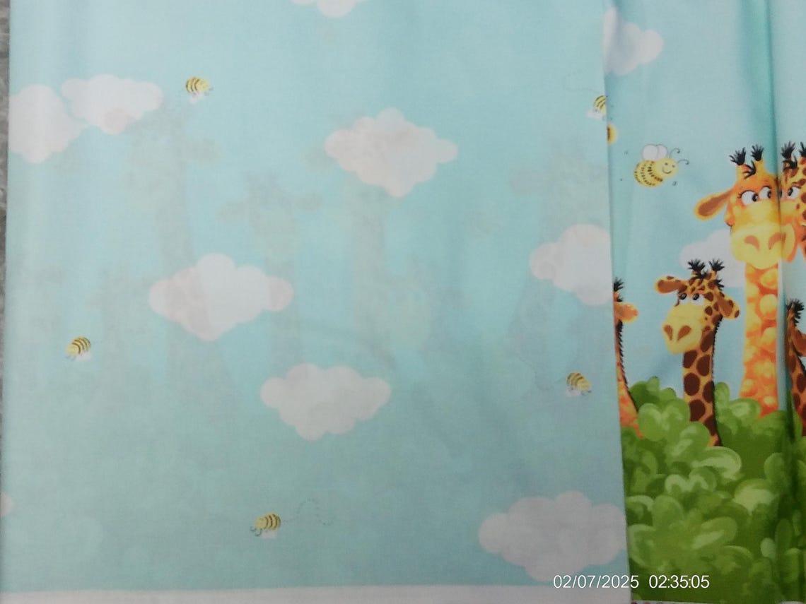Designer SUSYBEE Zoe the Giraffee BORDER Fabric in Various Vibrant ...
