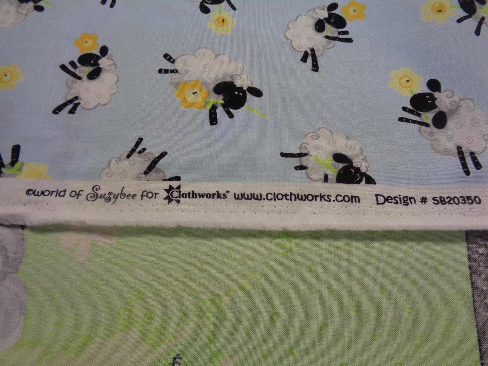 SUSYBEE Lal the Lamb 100% Cotton Fabric PANEL- Lambs/lambs/lambs ...
