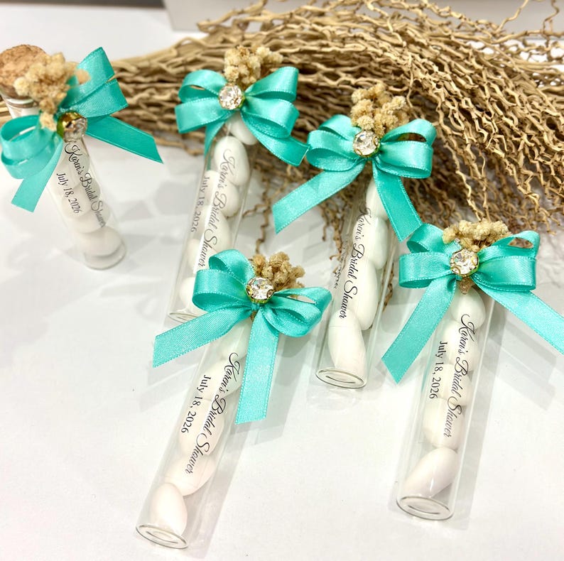 Personalized Engagement Wedding Favor Tubes: Jordan Almond Candy With ...