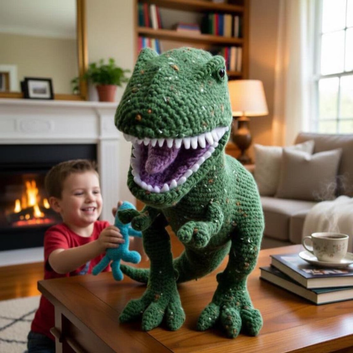 Crochet T Rex Dinosaur Amigurumi Pattern PDF | Tyrannosaurus Rex Plush ...