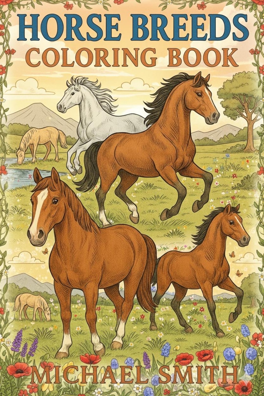 Horse Breeds Coloring Book: 50 Printable Pages With Fun Facts! - Etsy