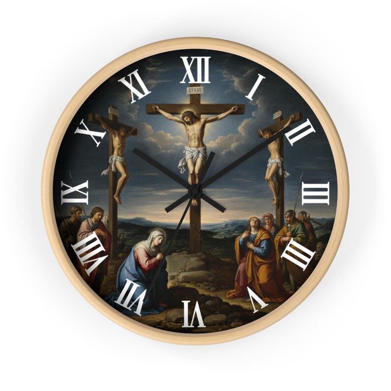 Jesus on the Cross Wall Clock - Etsy