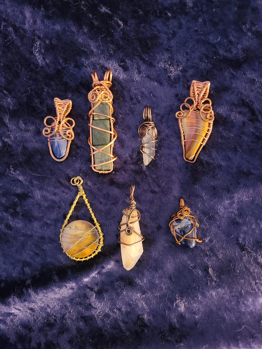 Wire Wrap Stone Pendant - Etsy