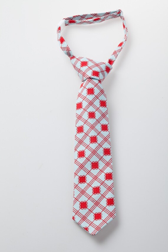 Baby Necktie Blue with Red Detail | Etsy