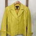 Vintage DISTRESSED Yellow Leather Jacket1980s Yellow Cropped Leather ...
