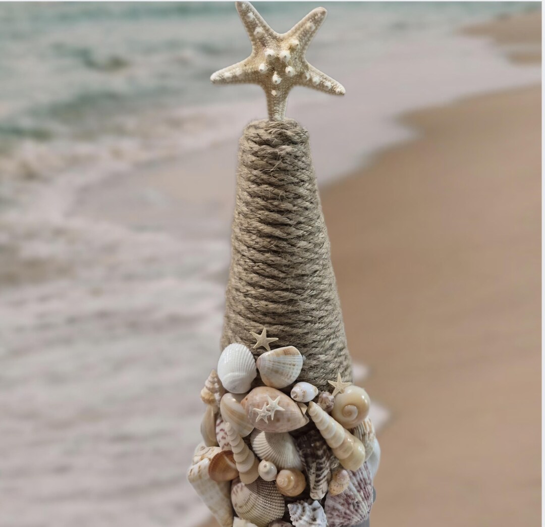 Christmas Tree Made of Yute Rope and Sea Shells Handpicked From Beaches ...