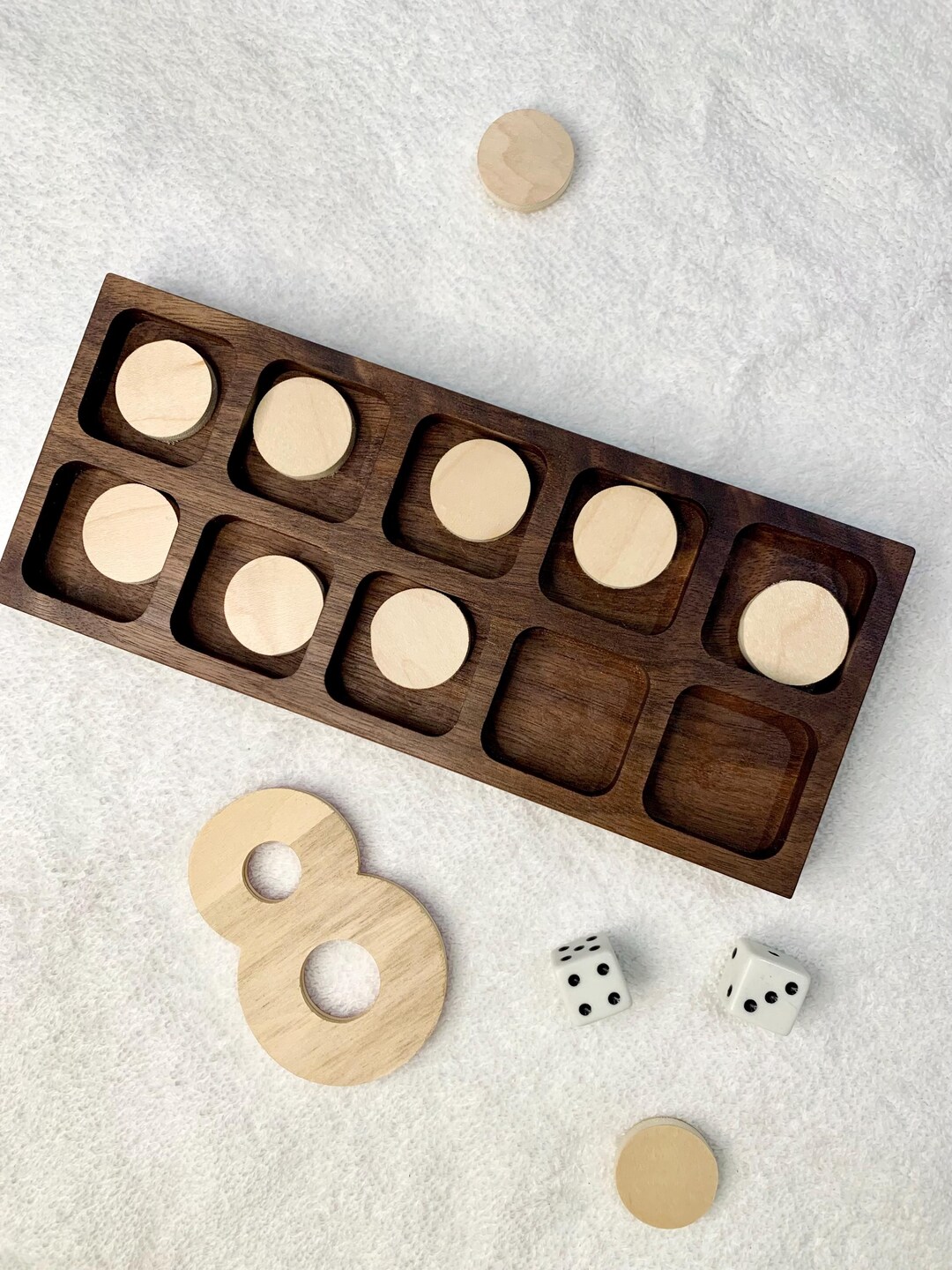 Wooden Ten Frame - Walnut 10 Frame for Number Sense - Practice Counting ...