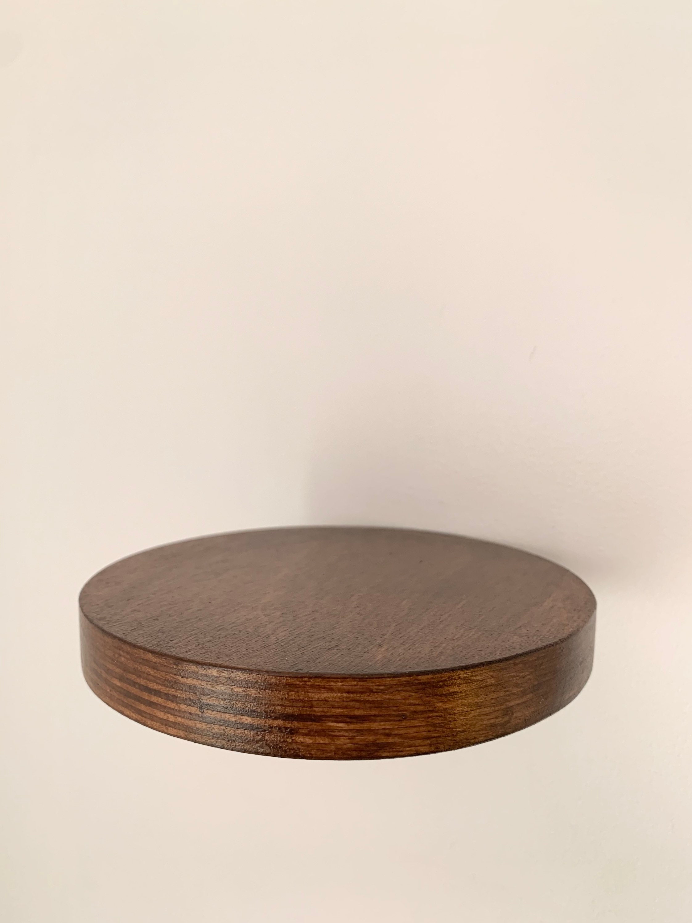 Round Floating Shelf - Plywood - Minimalist Circular Shelf - Wall Decor ...