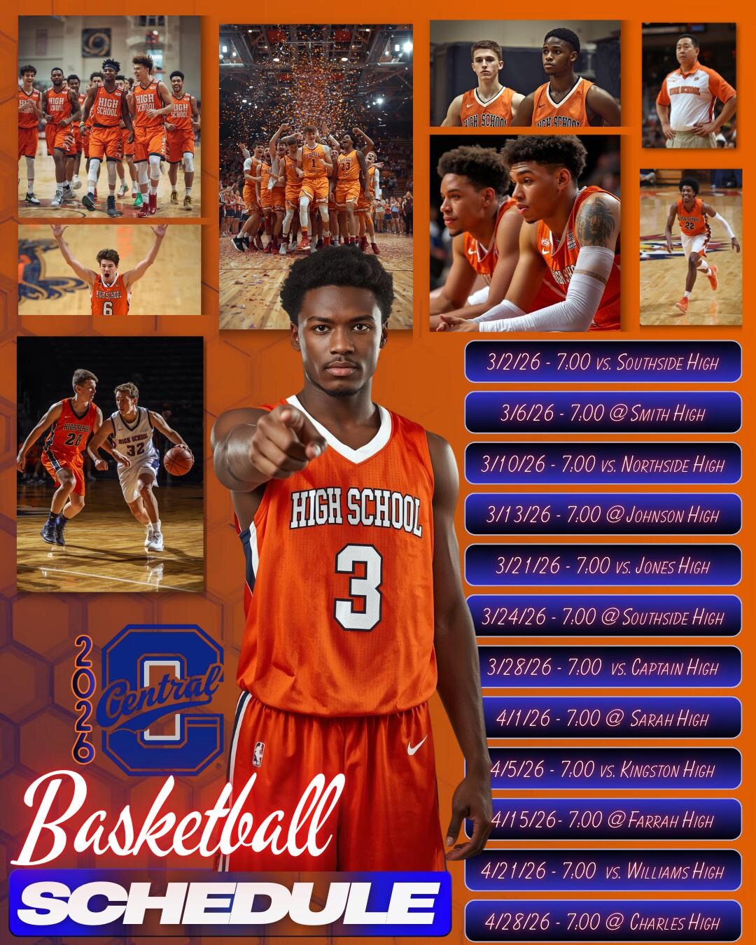 Editable Sports Schedule Canva Template: (digital Download) - Etsy