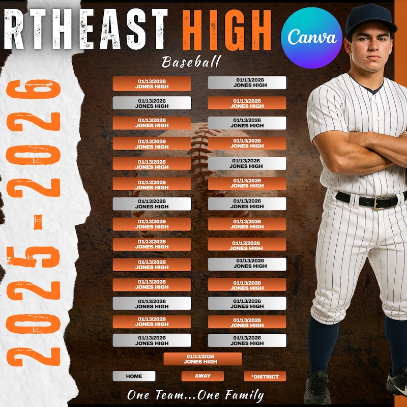 Sports Schedule Graphic - Etsy