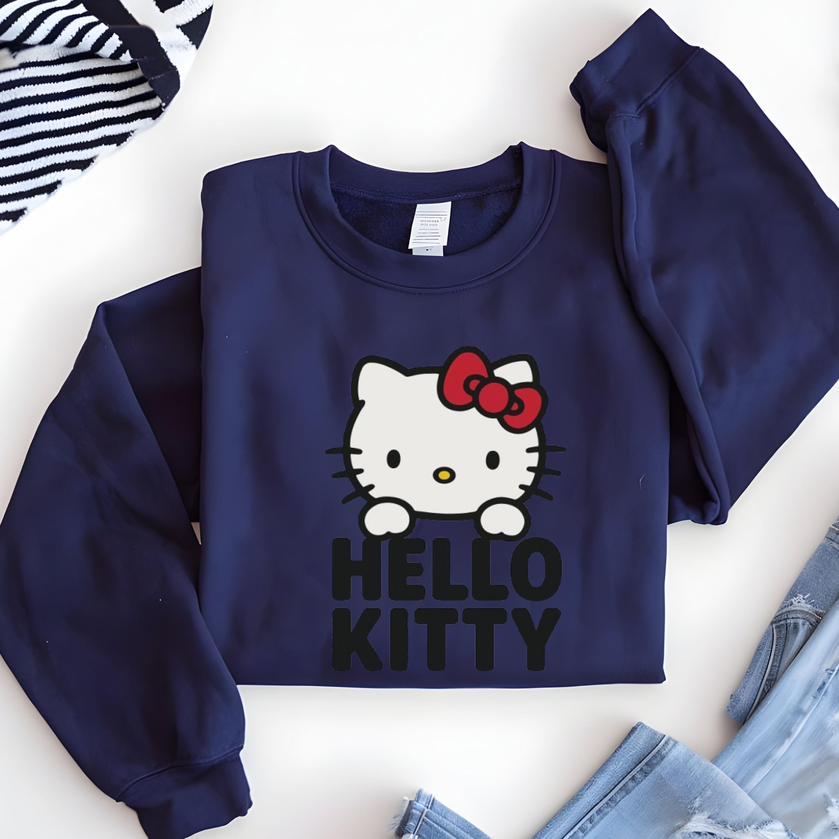 Hello Kitty Sweatshirt: Cartoon Style Unisex Hoodie - Etsy