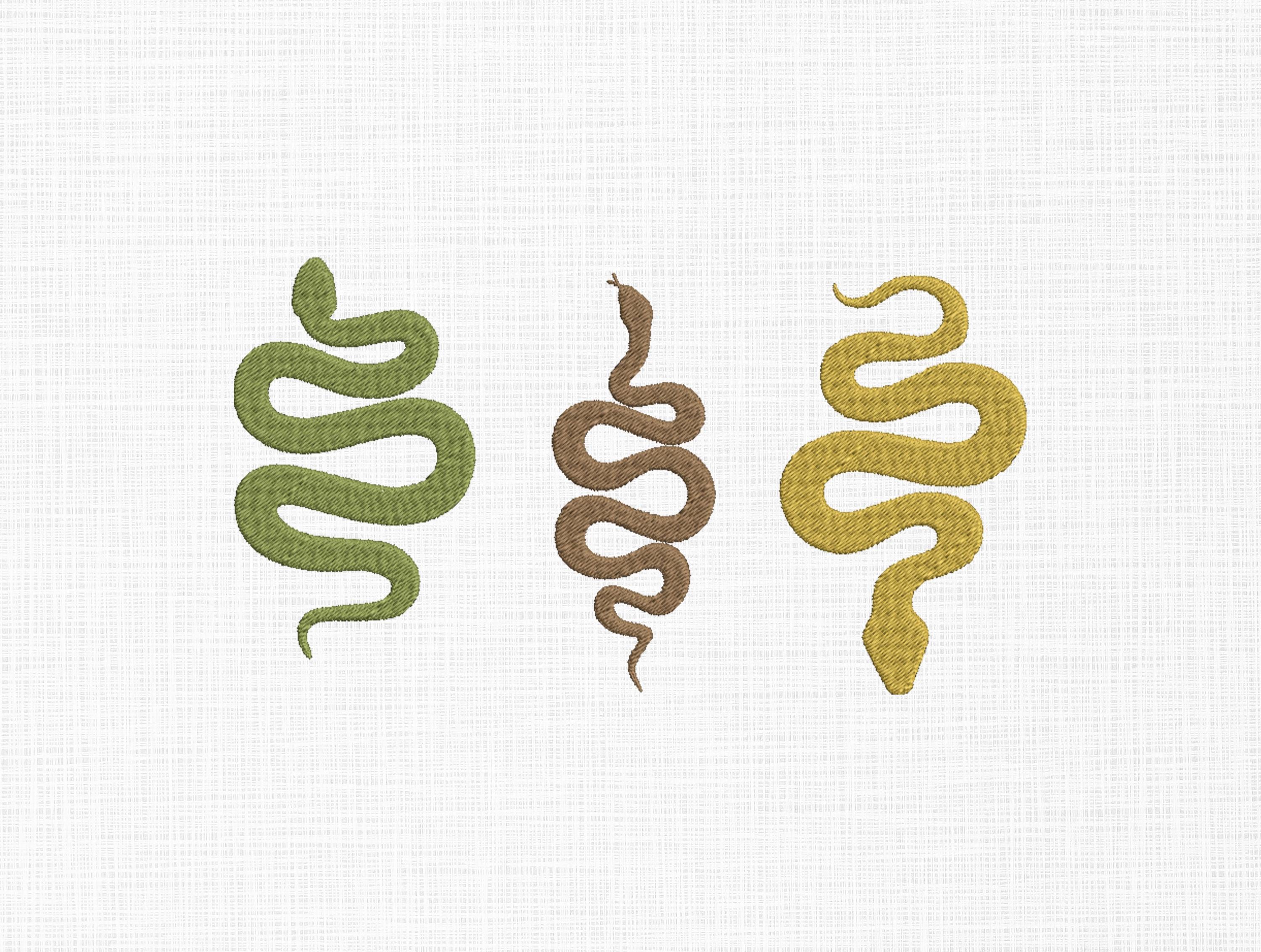 Snakes Embroidery Design, Snake Embroidery, Mini Snakes Embroidery ...