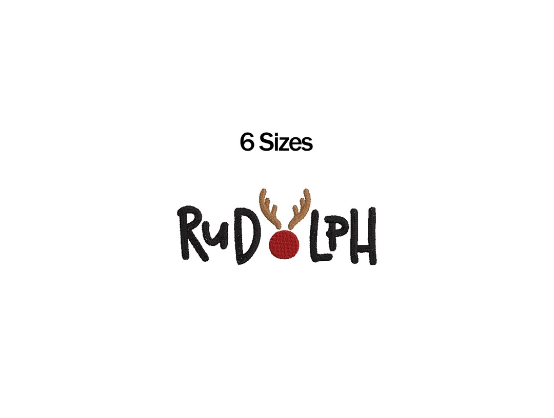 Rudolph Embroidery Design, Christmas Machine Embroidery, Reindeer ...
