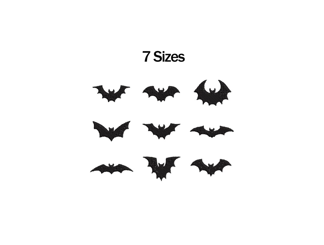 Mini Bats Embroidery Design, Bat Bundle Embroidery Design, Bat ...